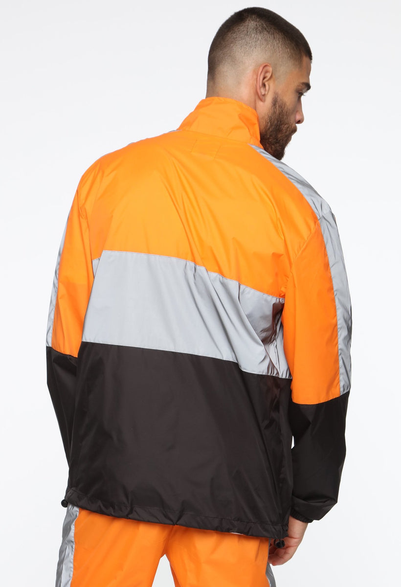 Orange Black Reflective Jacket – DMV Gear